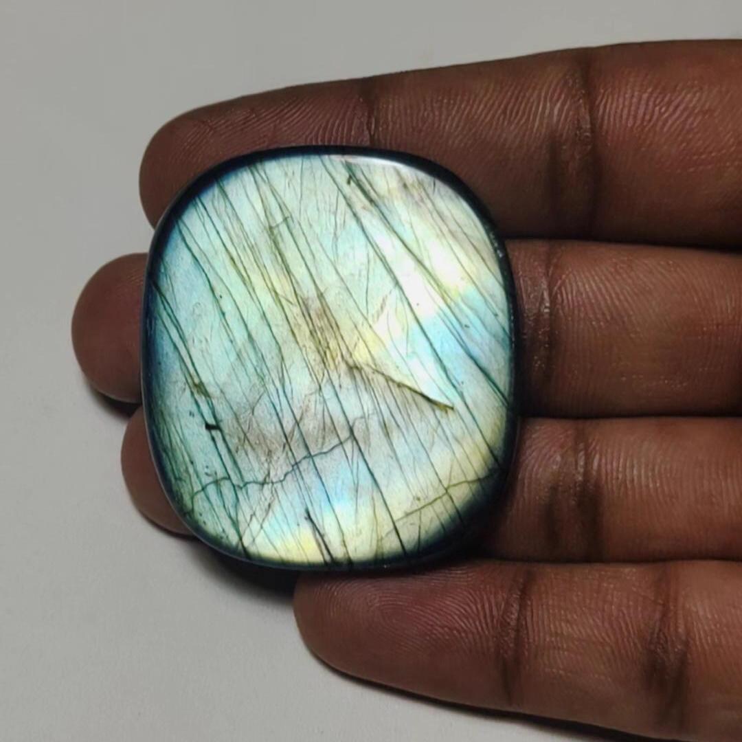 Very Unique and Rare AAA++ Quality Silver Green Labradorite Square ...