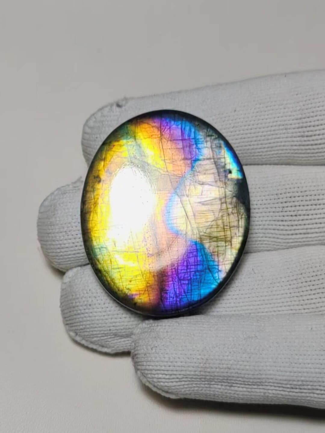 AAA Grade Rainbow Spectrolite Labradorite Cabochon / Unique Labradorite ...