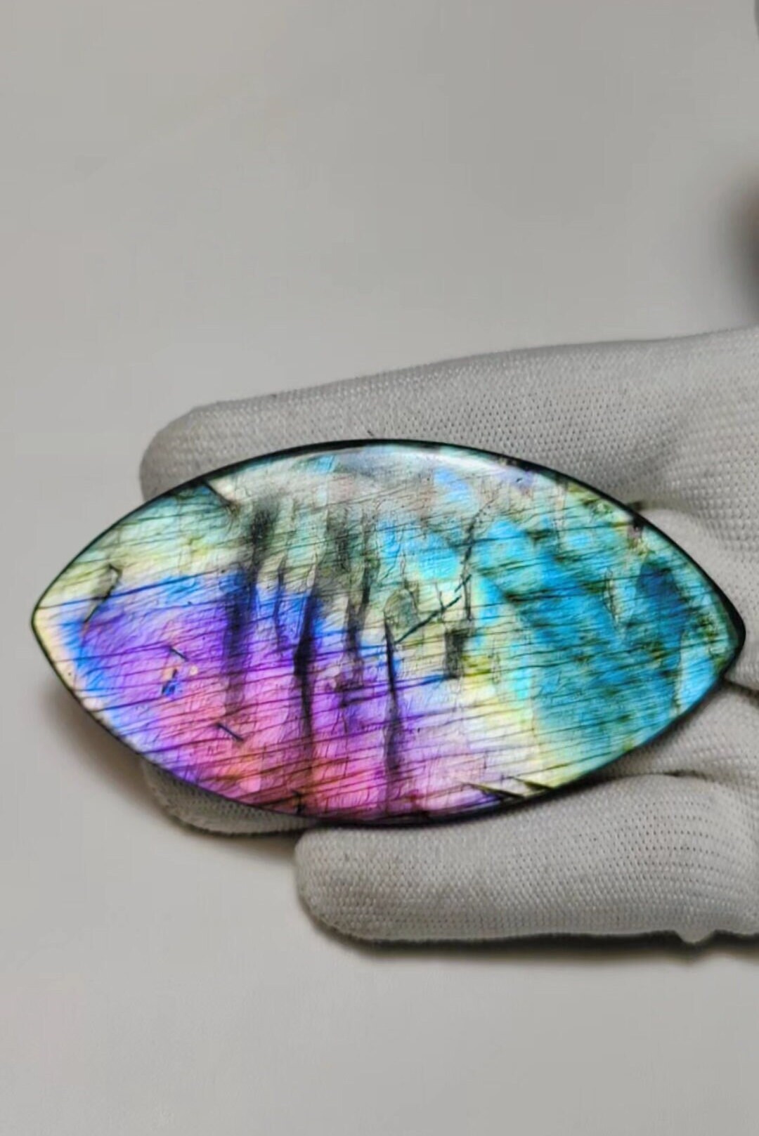 AAA++ Quality Big Size Rainbow Flash Spectrolite Labradorite Cabochon ...