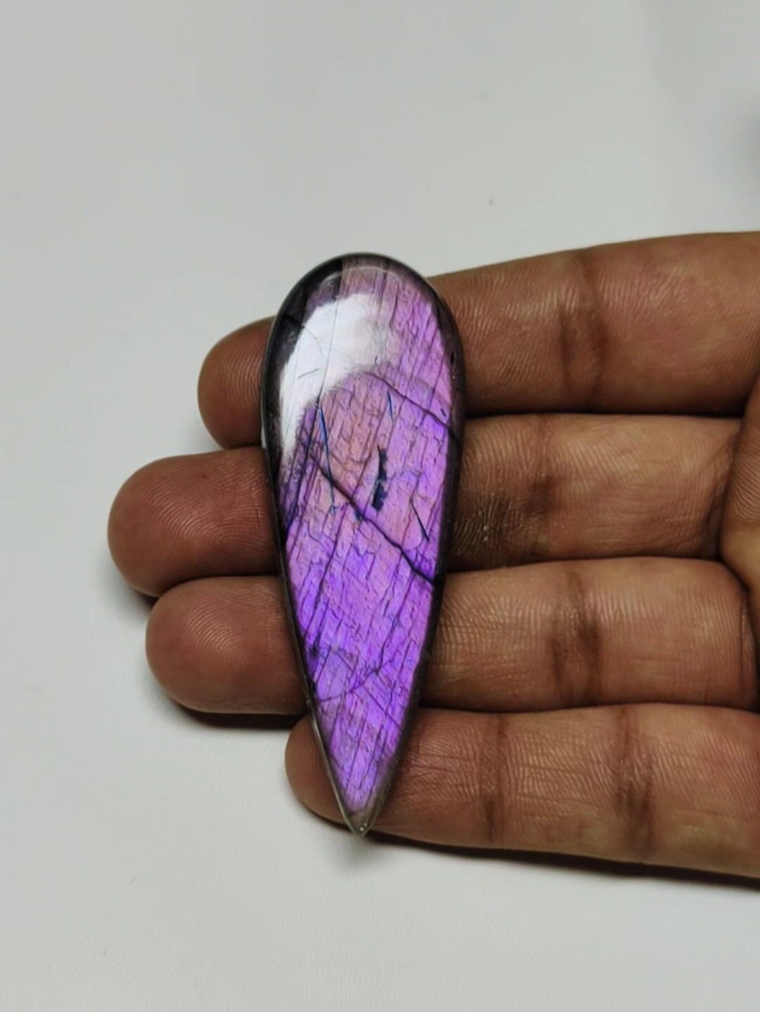 Gorgeous AAA Quality Purple Flash Labradorite Cabochon Pear Shape ...