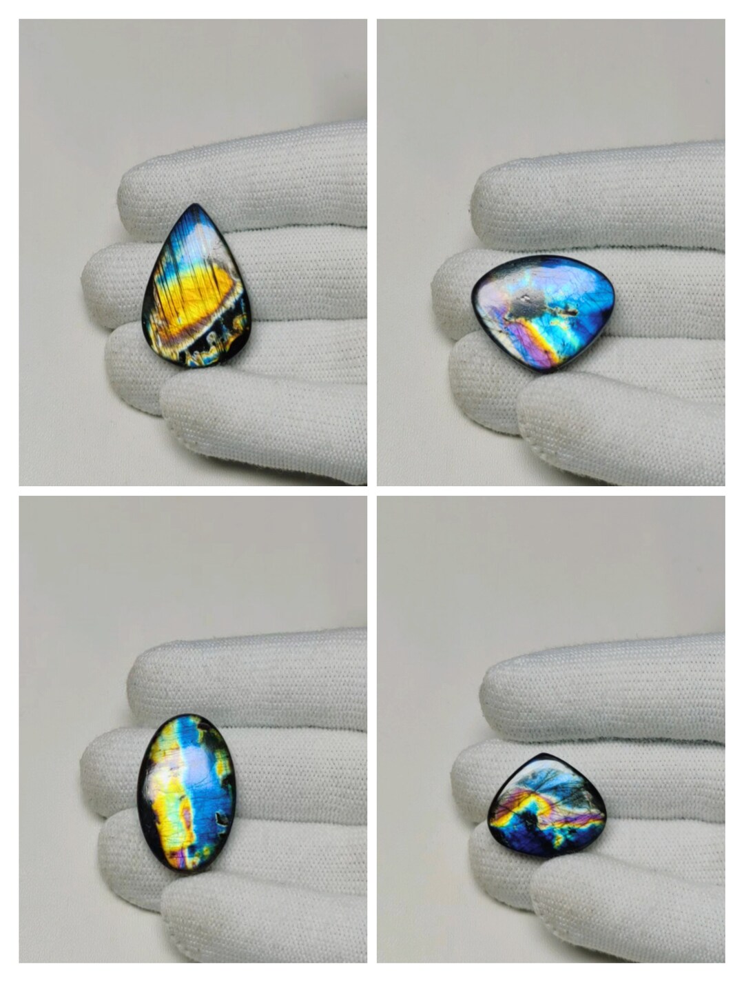 Incrível AAA Qualidade Rainbow Flash Spectrolite Labradorite Mix Shape ...