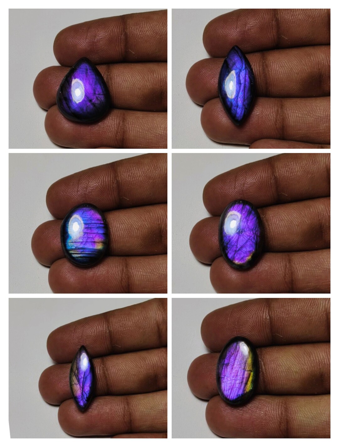 AAA Quality Purple Flashy Labradorite Mix Shape Cabochon Best for ...