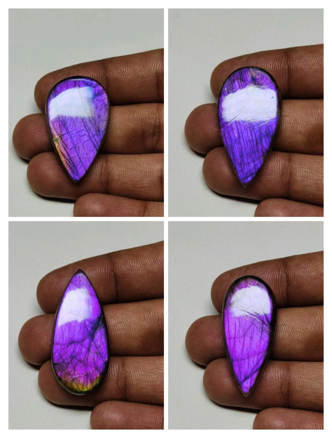 Gorgeous AAA Quality Purple Flashy Labradorite Mix Shape Cabochon Best ...