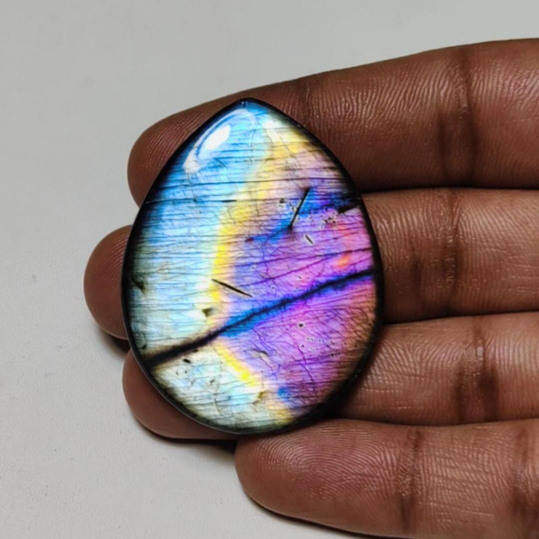 Fantastic Rainbow Flashy Spectrolite Labradorite Cabochon / Natural ...