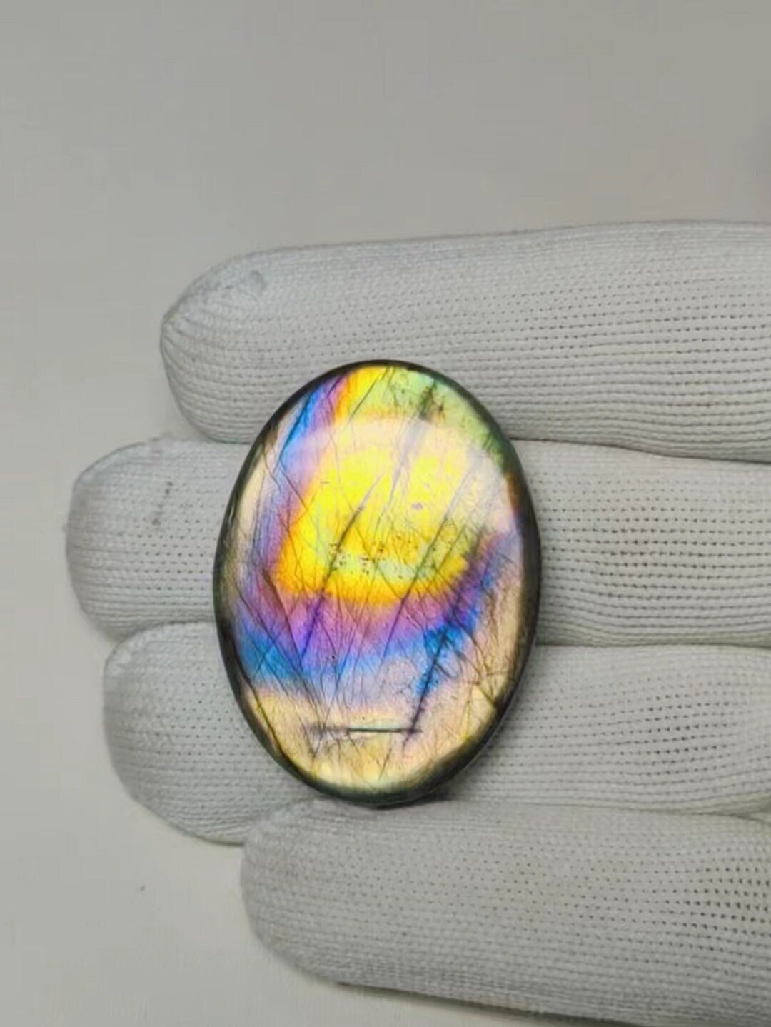 AAA Quality Rainbow Flashy Spectrolite Labradorite Cabochon Oval Shape ...
