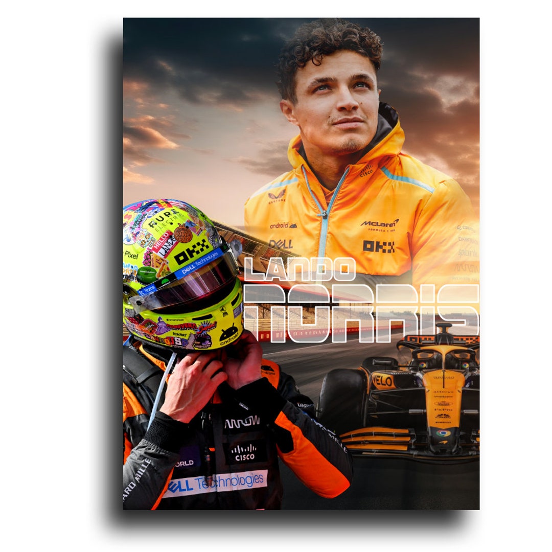 Zephy Lando Norris F1 Mclaren Poster F1 Merch, F1 Merchandise, F1 Wall Art, 200 GSM FSC Satin ...