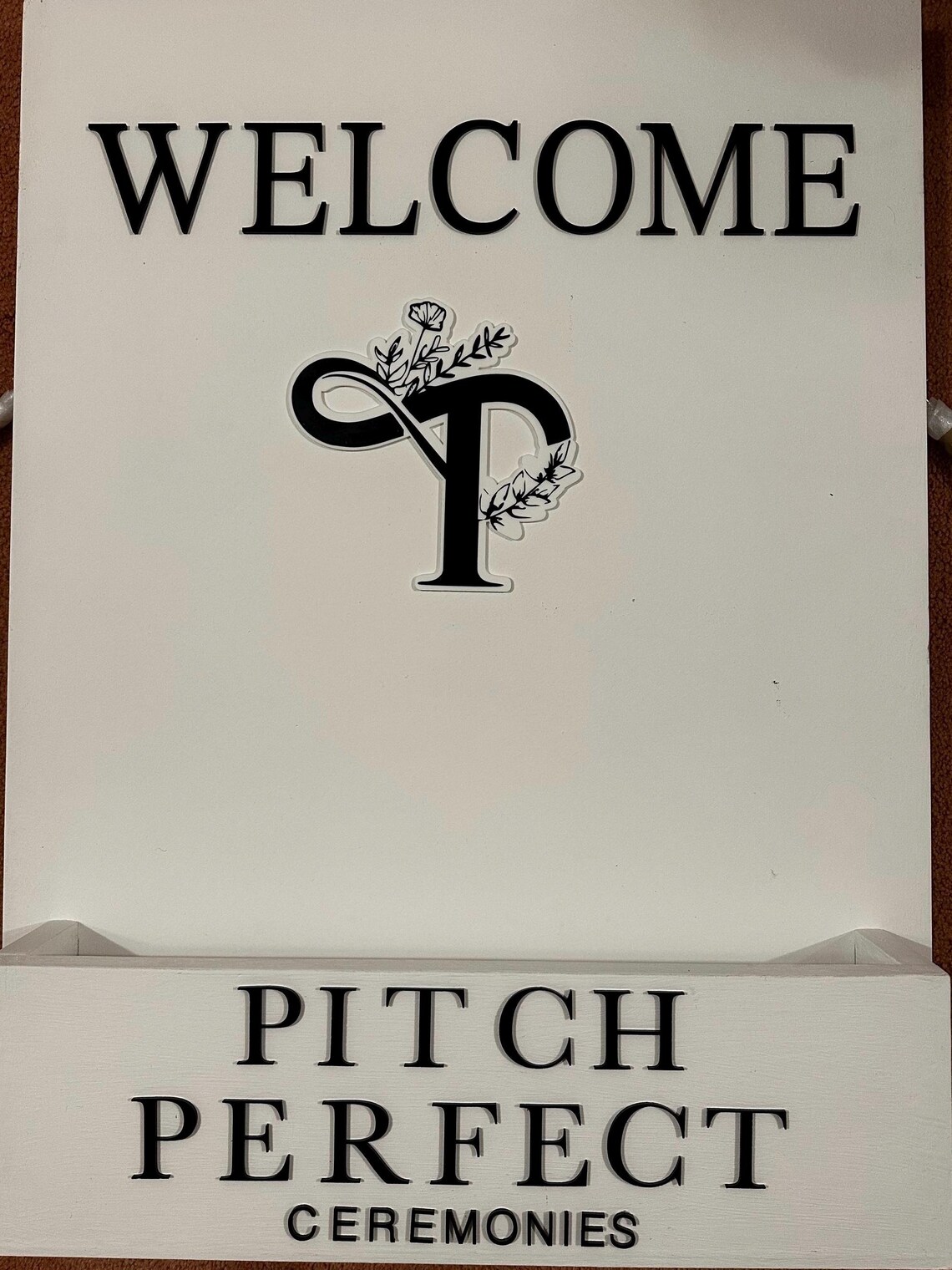 Personalised Floral Welcome Sign: UK Wedding, Custom Acrylic Lettering ...