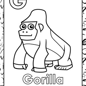 Printable Colouring Pages for Children - 26 Pages - Animals in Alphabet ...