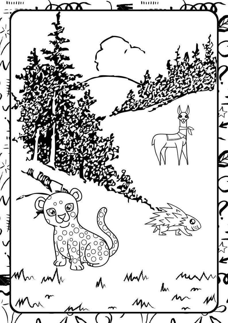 Printable Colouring Pages for Children - 10 Pages - Animals & Habitat ...