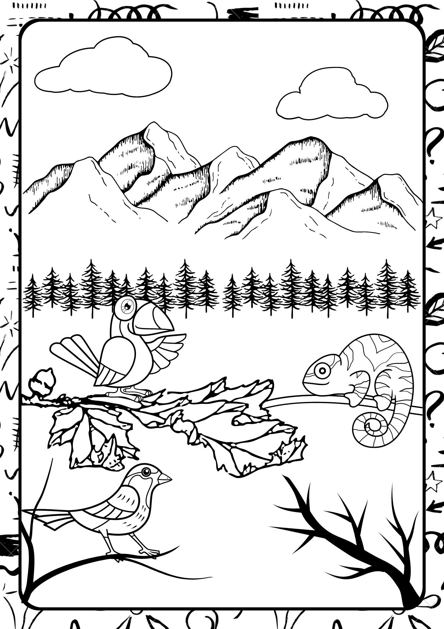 Printable Colouring Pages for Children - 10 Pages - Animals & Habitat ...