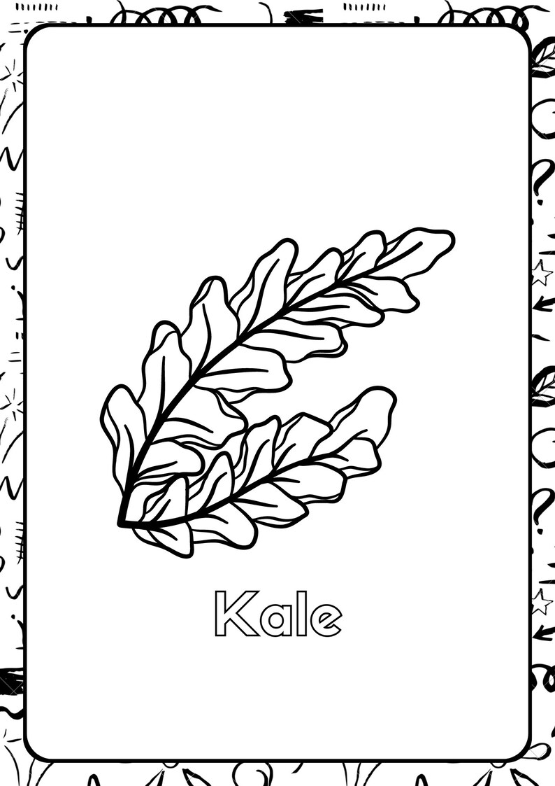 Printable Colouring Pages for Children - 13 Pages - Vegetables - Etsy
