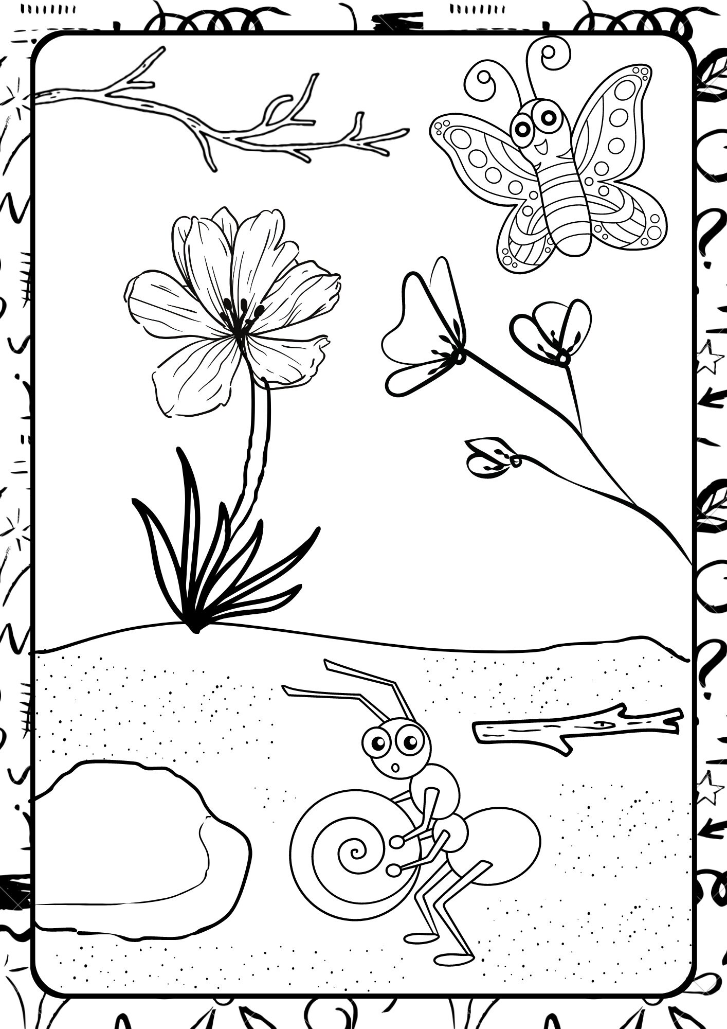 Printable Colouring Pages for Children - 10 Pages - Animals & Habitat ...
