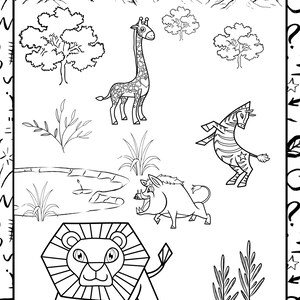 Printable Colouring Pages for Children - 10 Pages - Animals & Habitat ...