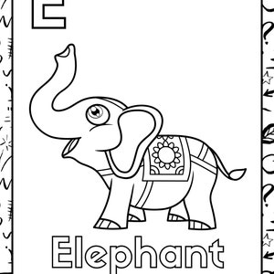 Printable Colouring Pages for Children - 26 Pages - Animals in Alphabet ...