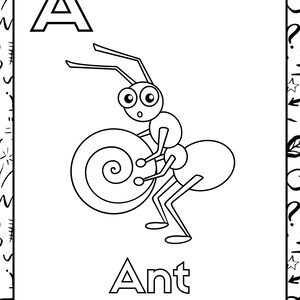 Printable Colouring Pages for Children - 26 Pages - Animals in Alphabet ...