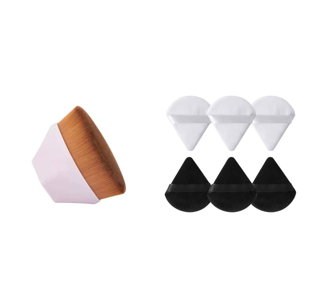 Foundation Brush & 2 Powder Puffs - Etsy