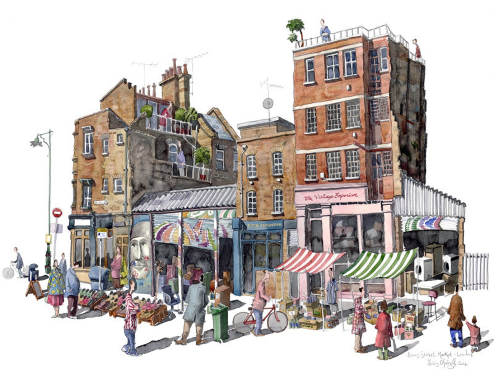 Limited Edition Print of Bacon Street Market, Paintings of London ...