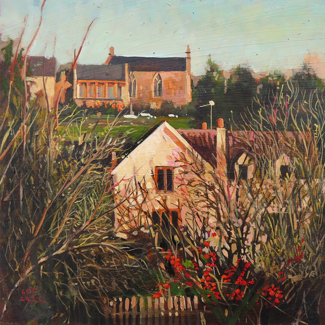 A Painting of Methodist Chapel and Café in Pilton, Somerset. Painted on ...
