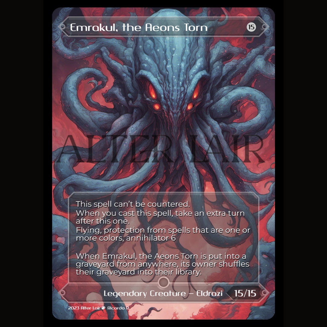 Emrakul, the Aeons Torn MTG Custom Cards, Commander Alternate Art Magic MTG Alters Full Art - Etsy