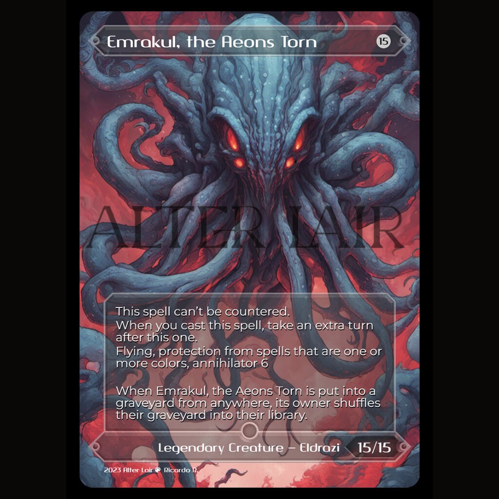 Emrakul, the Aeons Torn MTG Custom Cards, Commander Alternate Art Magic ...
