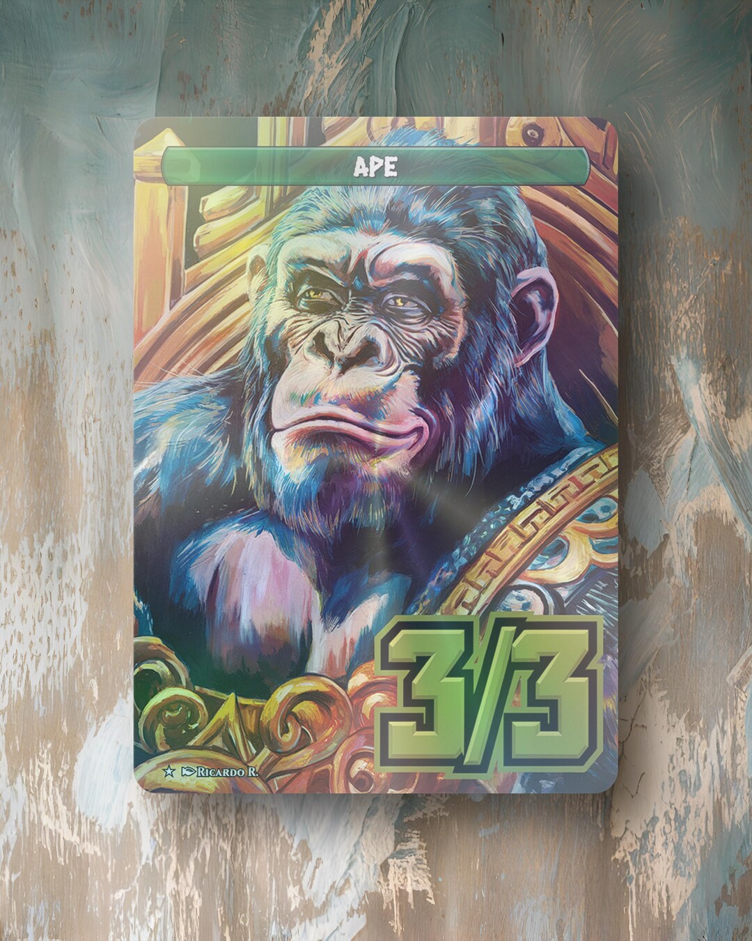 FOIL Ape Token 3/3 for TCG - Full Custom Artwork- Edh - Etsy