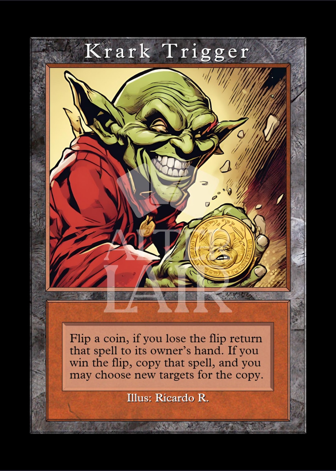 Krark Trigger Token MTG Custom Cards , Commander Alternate Art Magic ...