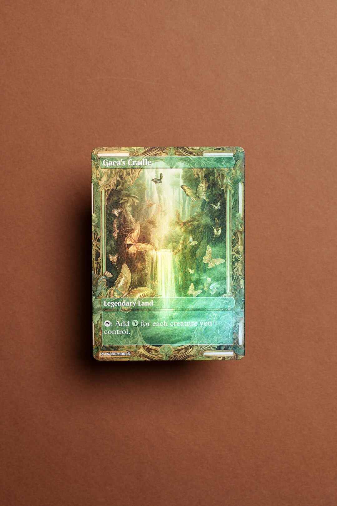 FOIL Gaea's Cradle MTG Custom Cards , Commander Alternate Art Magic MTG ...