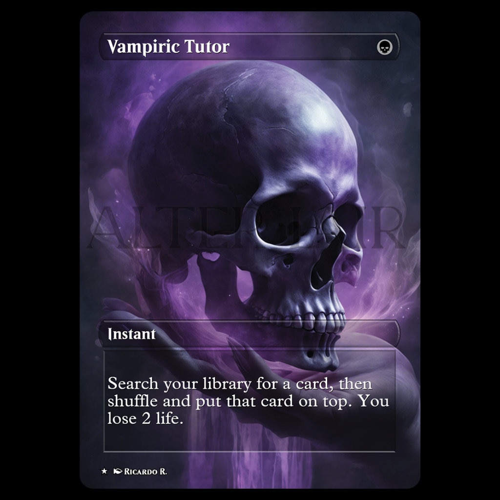 Vampiric Tutor MTG Custom Cards, Commander Alternate Art Magic MTG ...