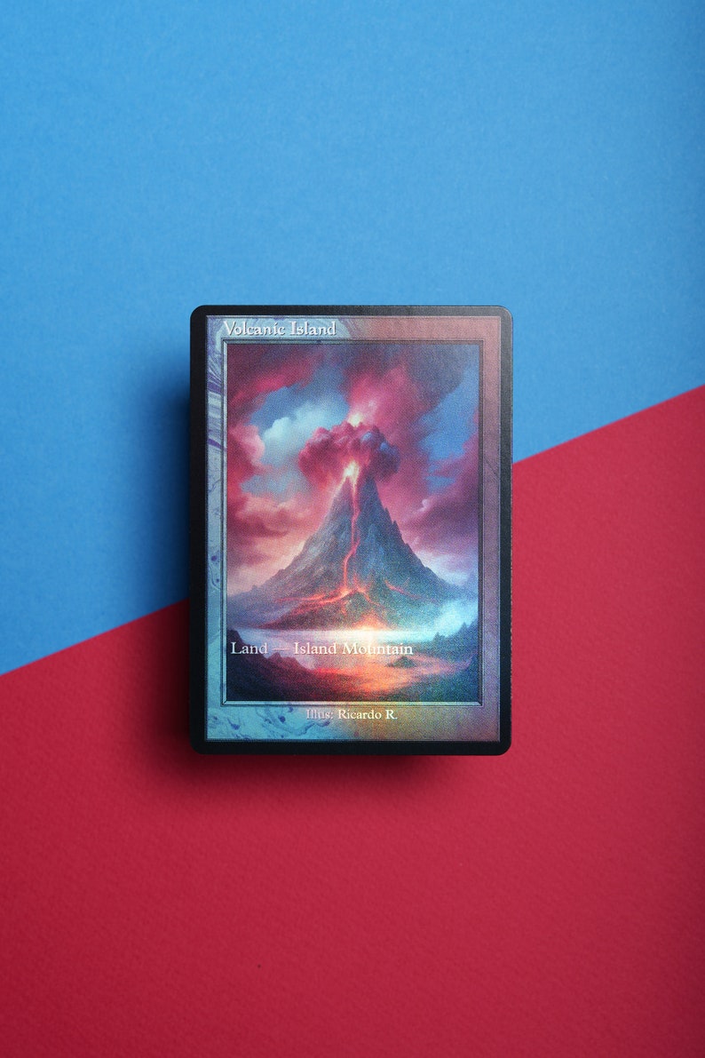FOIL Volcanic Island MTG Custom Cards, Commander Alternate Art Magic ...
