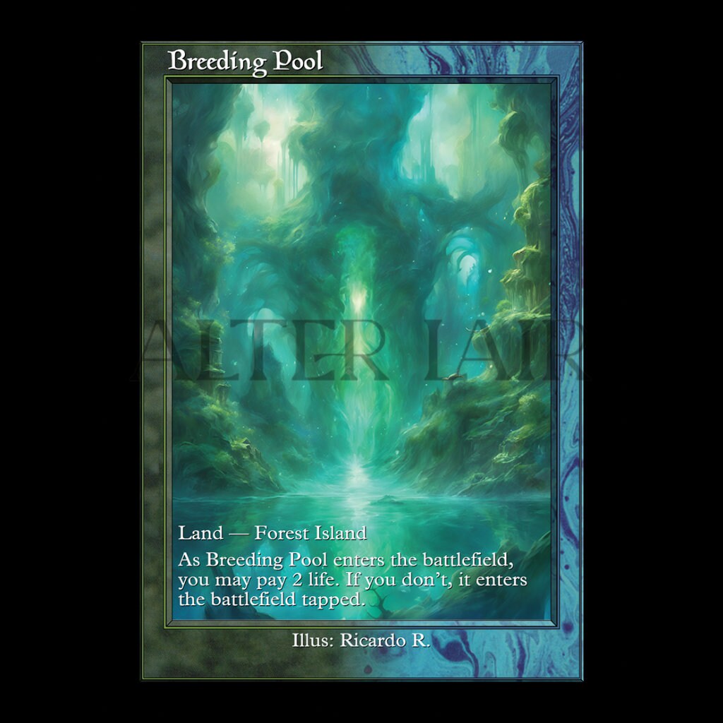 Breeding Pool MTG Custom Cards, Commander Alternate Art Magic MTG ...