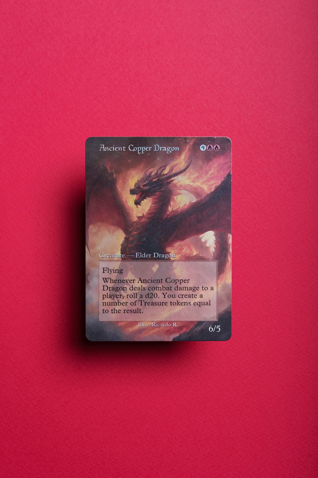 FOIL Ancient Copper Dragon MTG Custom Cards , Commander Alternate Art ...