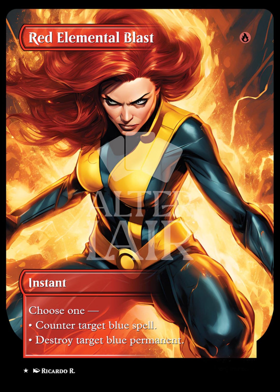 Red Elemental Blast MTG Custom Cards , Commander Alternate Art Magic ...