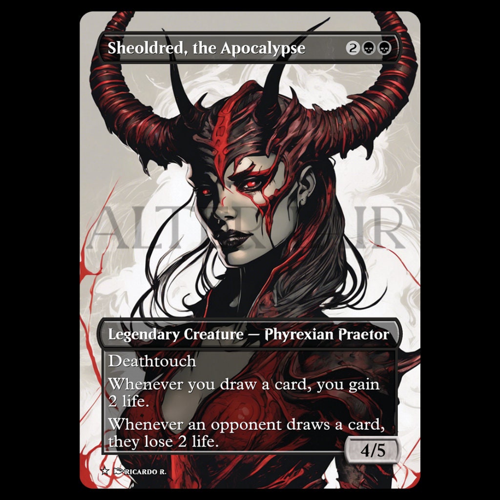 Sheoldred, the Apocalypse MTG Custom Cards , Commander Alternate Art ...