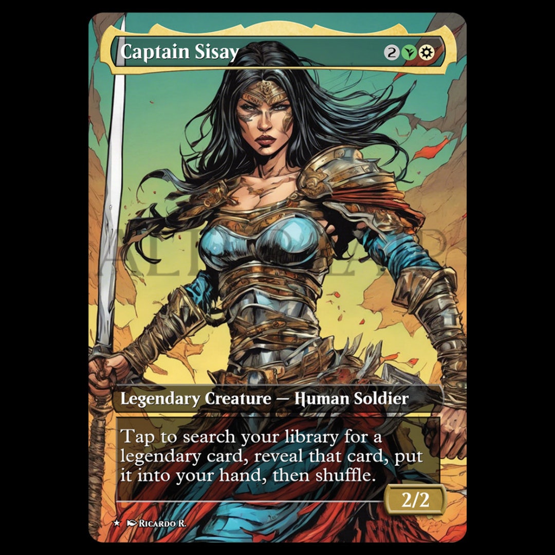 Captain Sisay MTG Custom Cards, Commander Alternate Art Magic MTG ...
