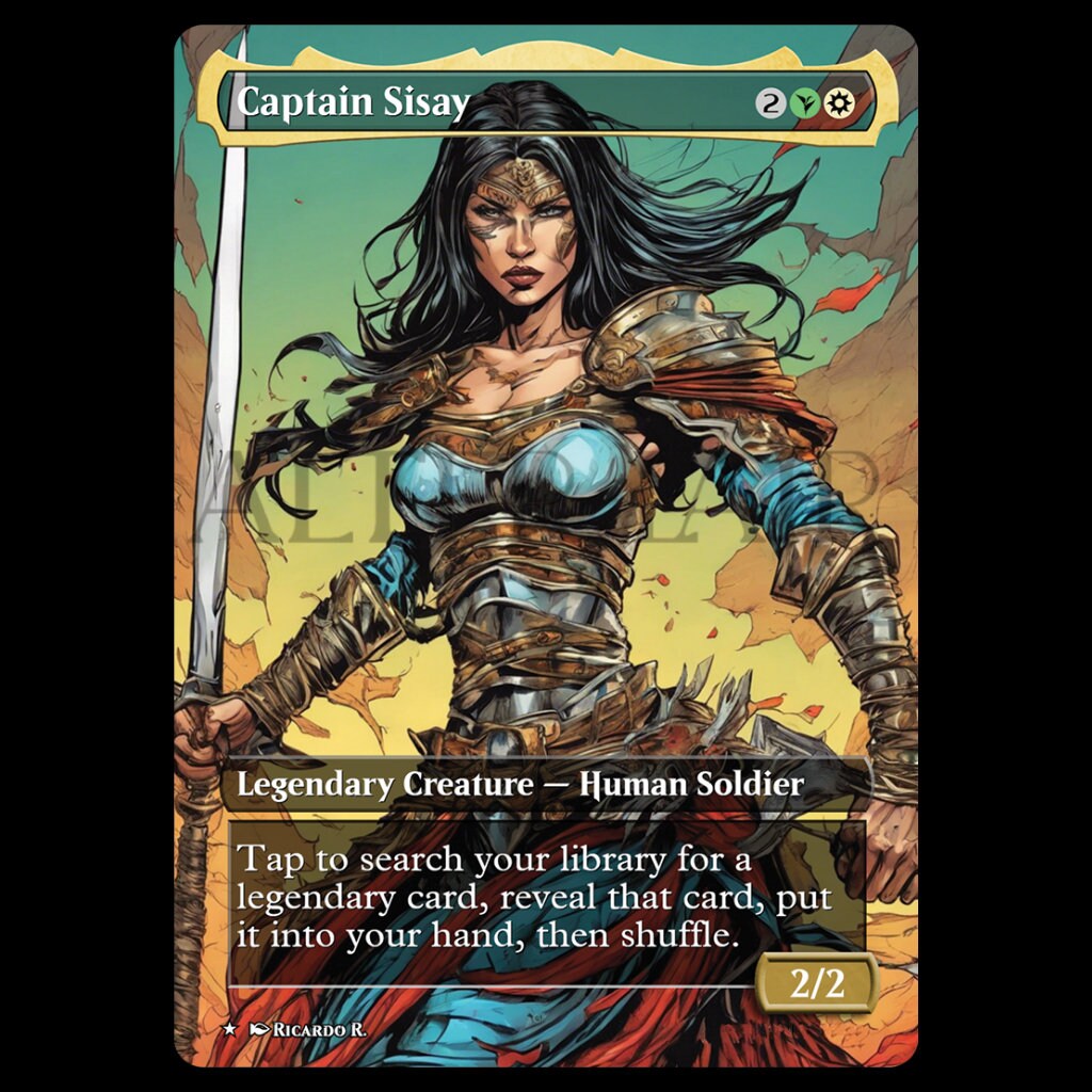 Captain Sisay MTG Custom Cards, Commander Alternate Art Magic MTG Alters Full Art - Etsy