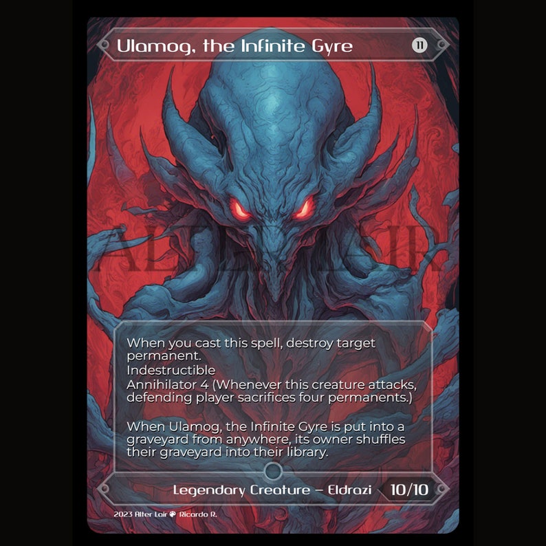 Ulamog, the Infinite Gyre MTG Custom Cards, Commander Alternate Art Magic MTG Alters Full Art - Etsy