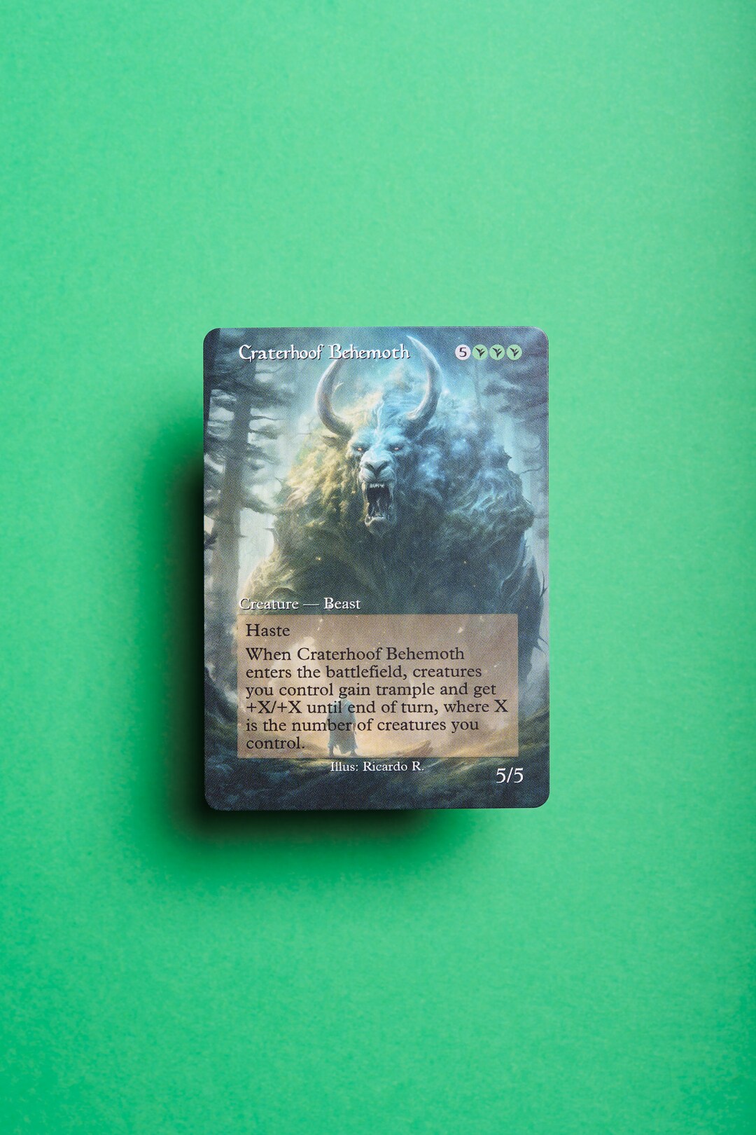 Craterhoof Behemoth MTG Custom Cards , Commander Alternate Art Magic ...