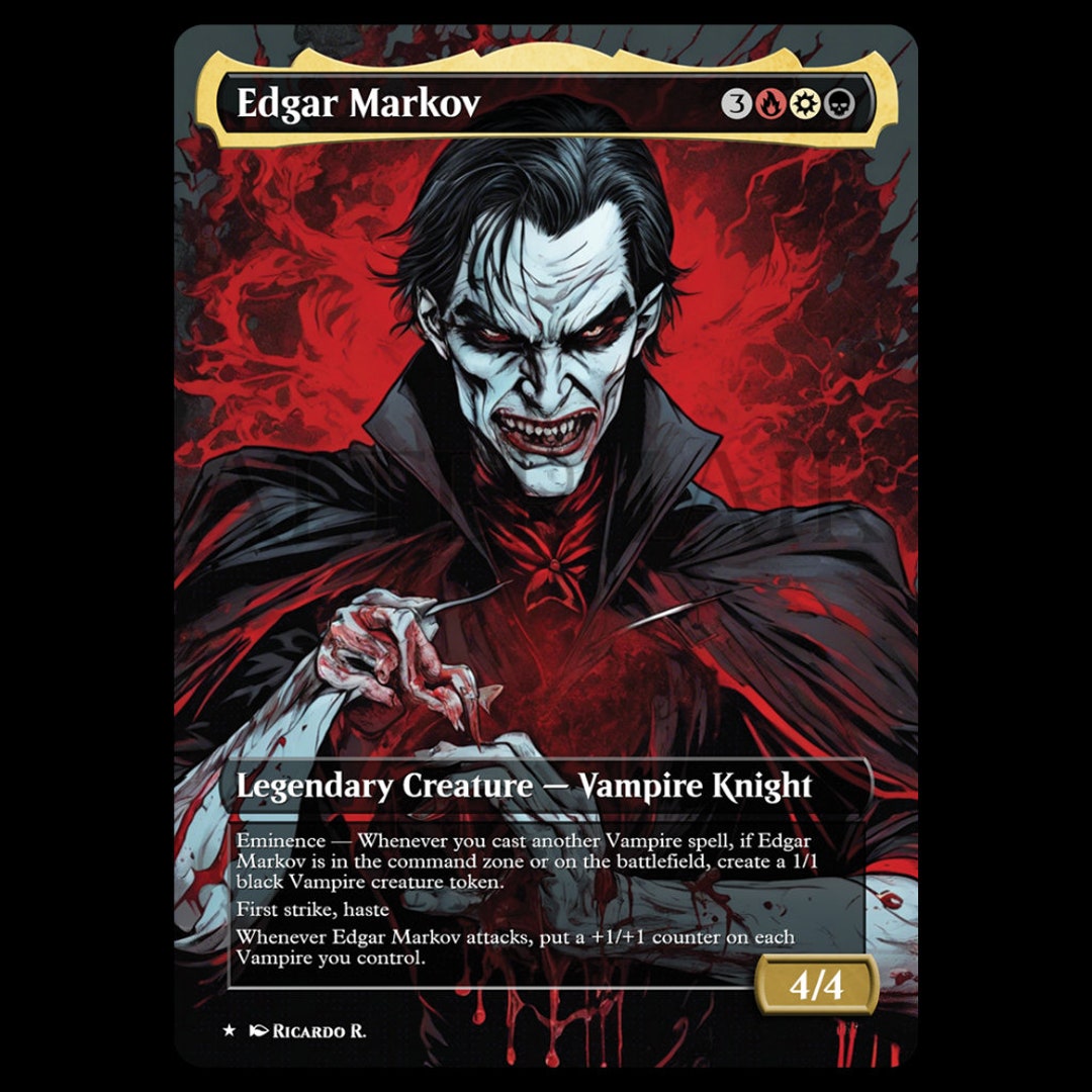 Edgar Markov MTG Custom Cards, Commander Alternate Art Magic MTG Alters ...