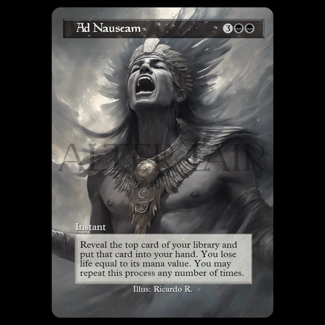 Ad Nauseam MTG Custom Cards, Commander Alternate Art Magic MTG Alters ...
