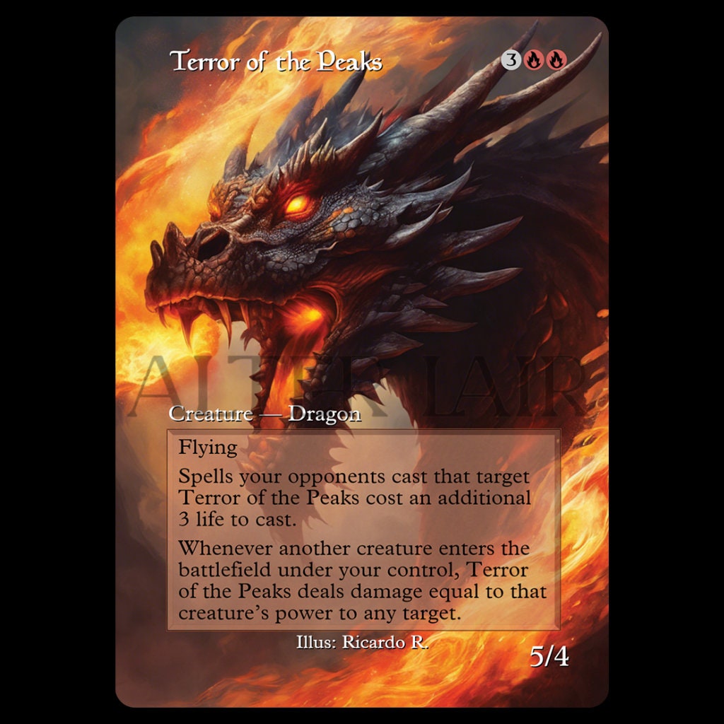 Terror of the Peaks MTG Custom Cards, Commander Alternate Art Magic MTG ...
