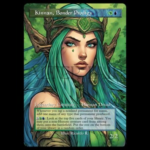 Kinnan, Bonder Prodigy MTG Custom Cards, Commander Alternate Art Magic MTG Alters Full Art - Etsy