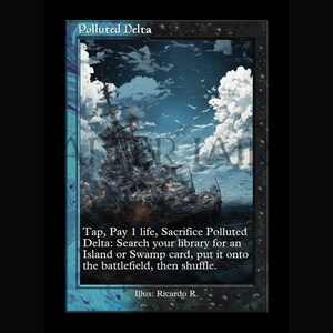 Polluted Delta MTG Custom Cards, Commander Alternate Art Magic MTG ...