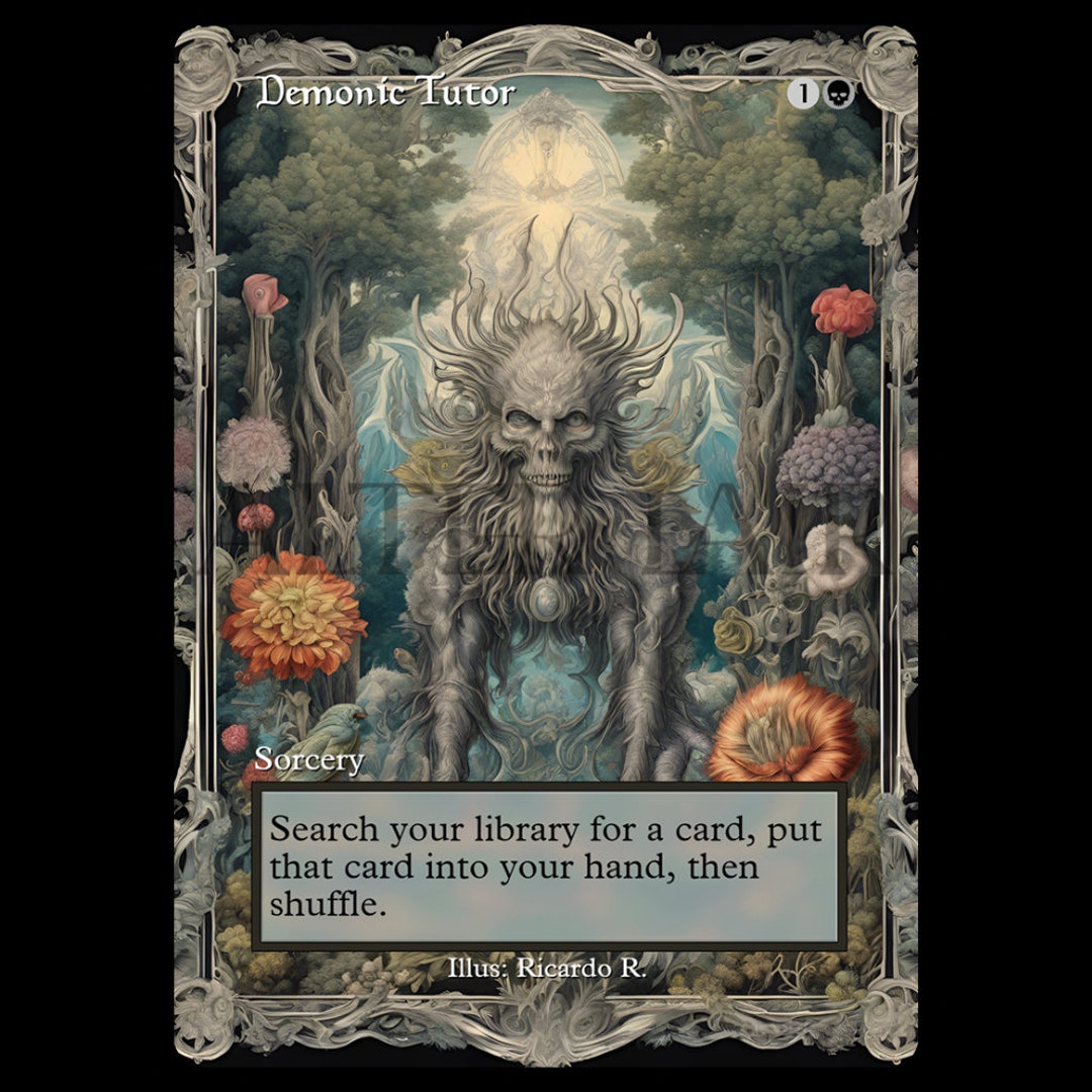 Demonic Tutor MTG Custom Cards, Commander Alternate Art Magic MTG ...