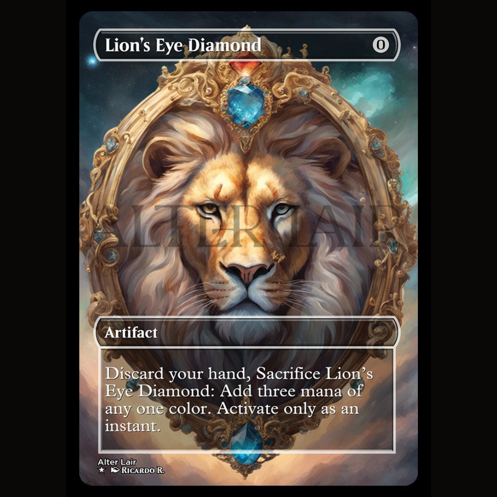 Lion's Eye Diamond LED MTG Custom Cards, Commander Alternate Art Magic ...