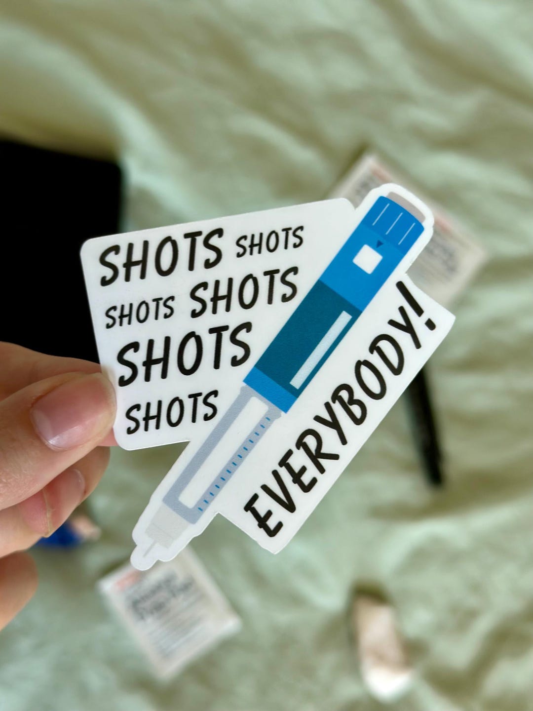 Shots Anyone? Diabetic Insulin Pen Humor Sticker - Etsy