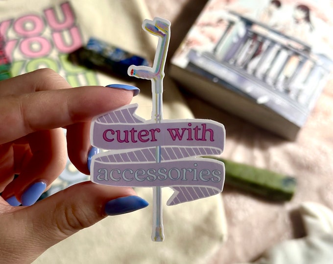 Cuter With Accessories Crutches Mobility Aid Pride Sticker for ...