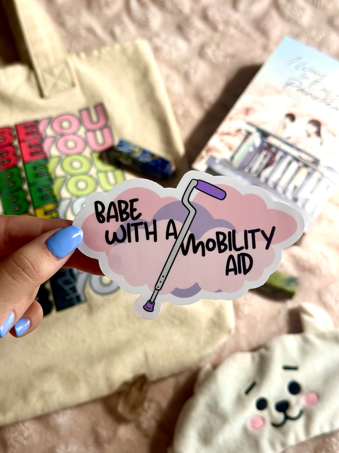 Babe With a Mobility Aid Cane Sticker for Accessibility Awareness ...