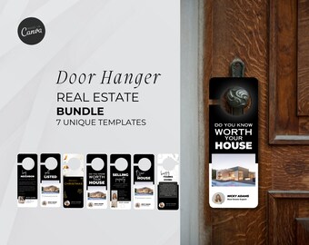 Luxury Real Estate Door Hanger Bundle Realtor Door Knocking Modern Real ...