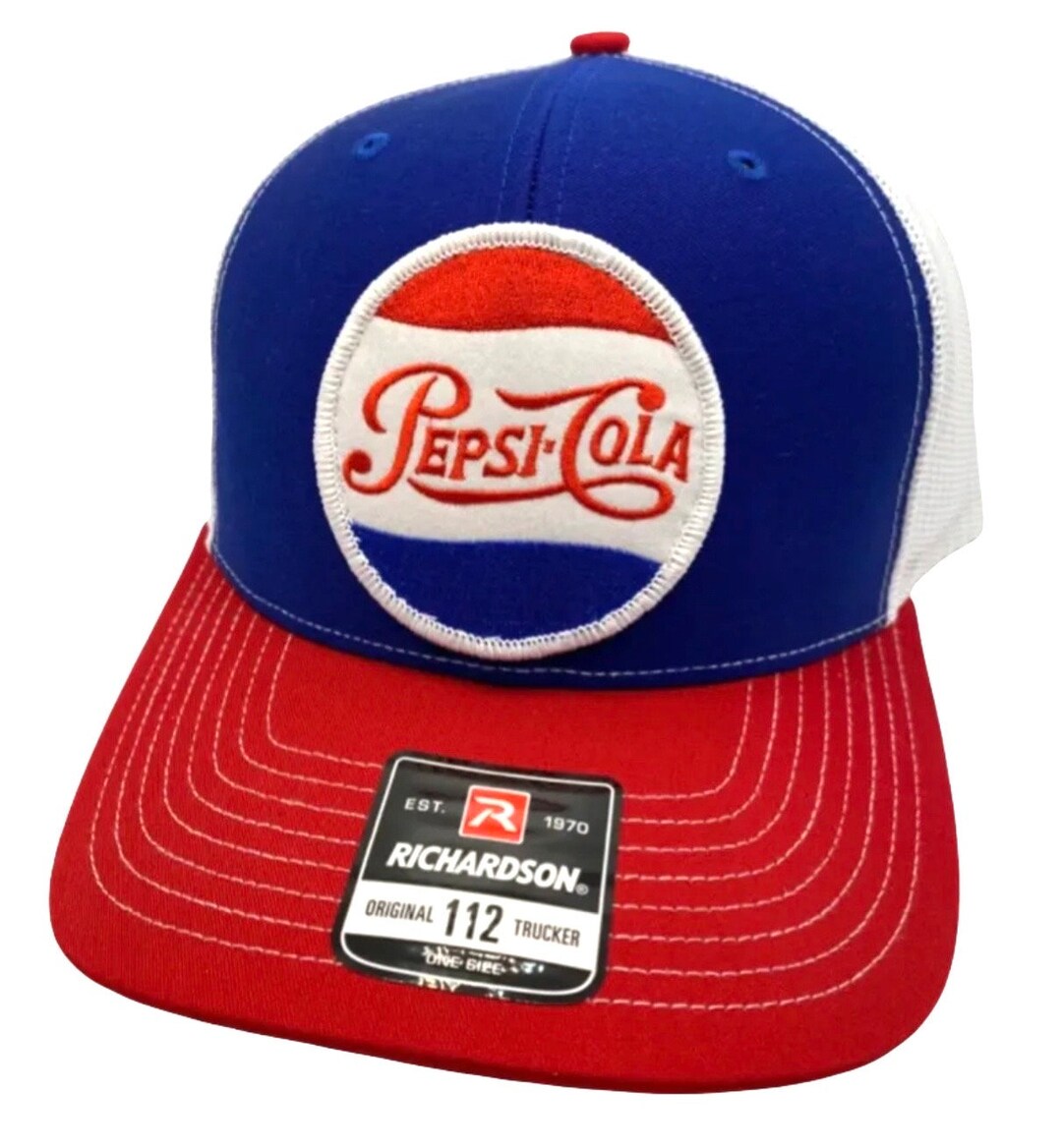 Pepsi Cola Soda Pop Retro Style Richardson 112 Trucker Snapback Cap Hat ...