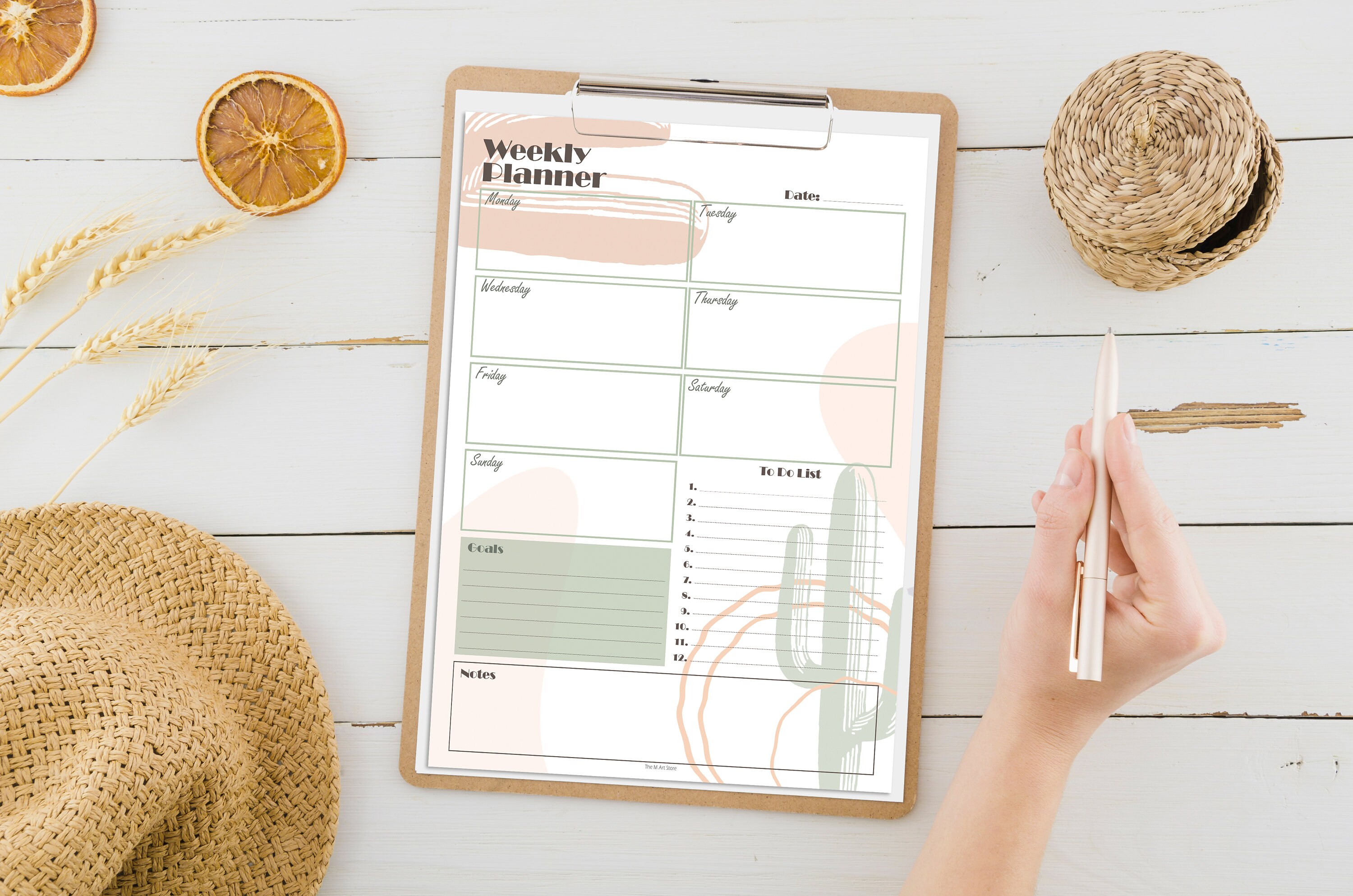 Digital Printable Planner, Minimalist Weekly Planner, Digital Planner ...
